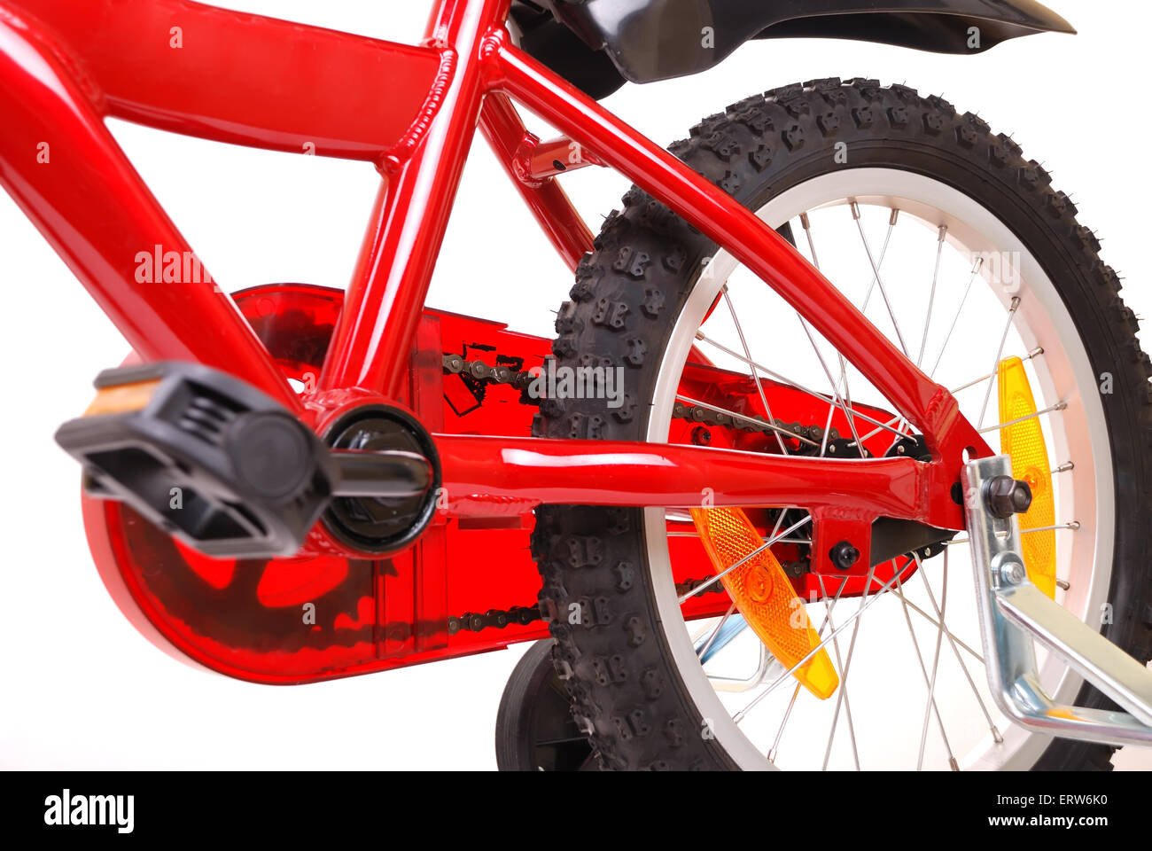 New red children's bicycle isolated on white background Stock Photo - Alamy