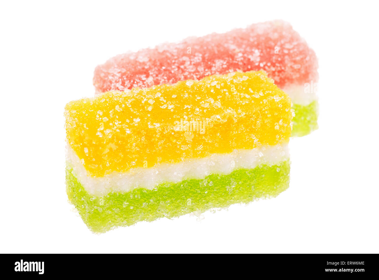 Fruit candy slices on the isolated white Stock Photo - Alamy
