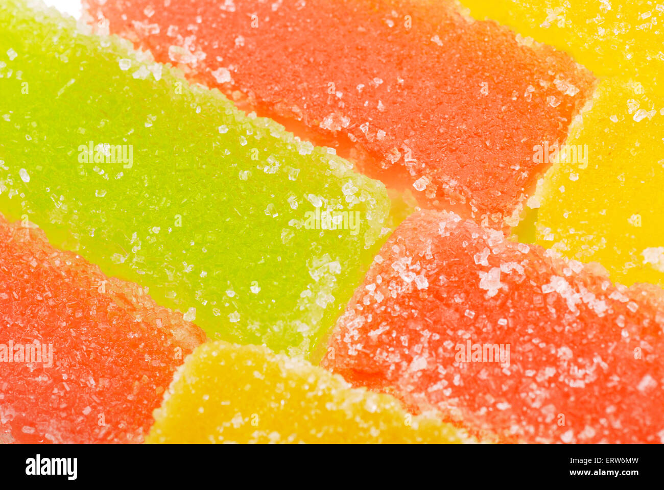 Fruit candy slices on the isolated white Stock Photo - Alamy