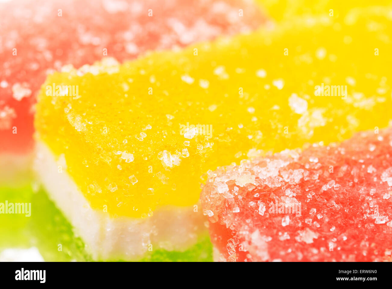 Fruit candy slices on the isolated white Stock Photo - Alamy