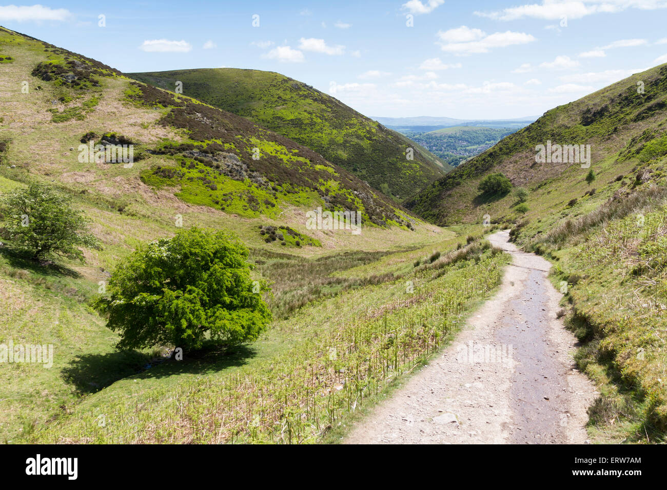 Motts Road leading to Carding Mill Valley on the Long Mynd Shropshire ...