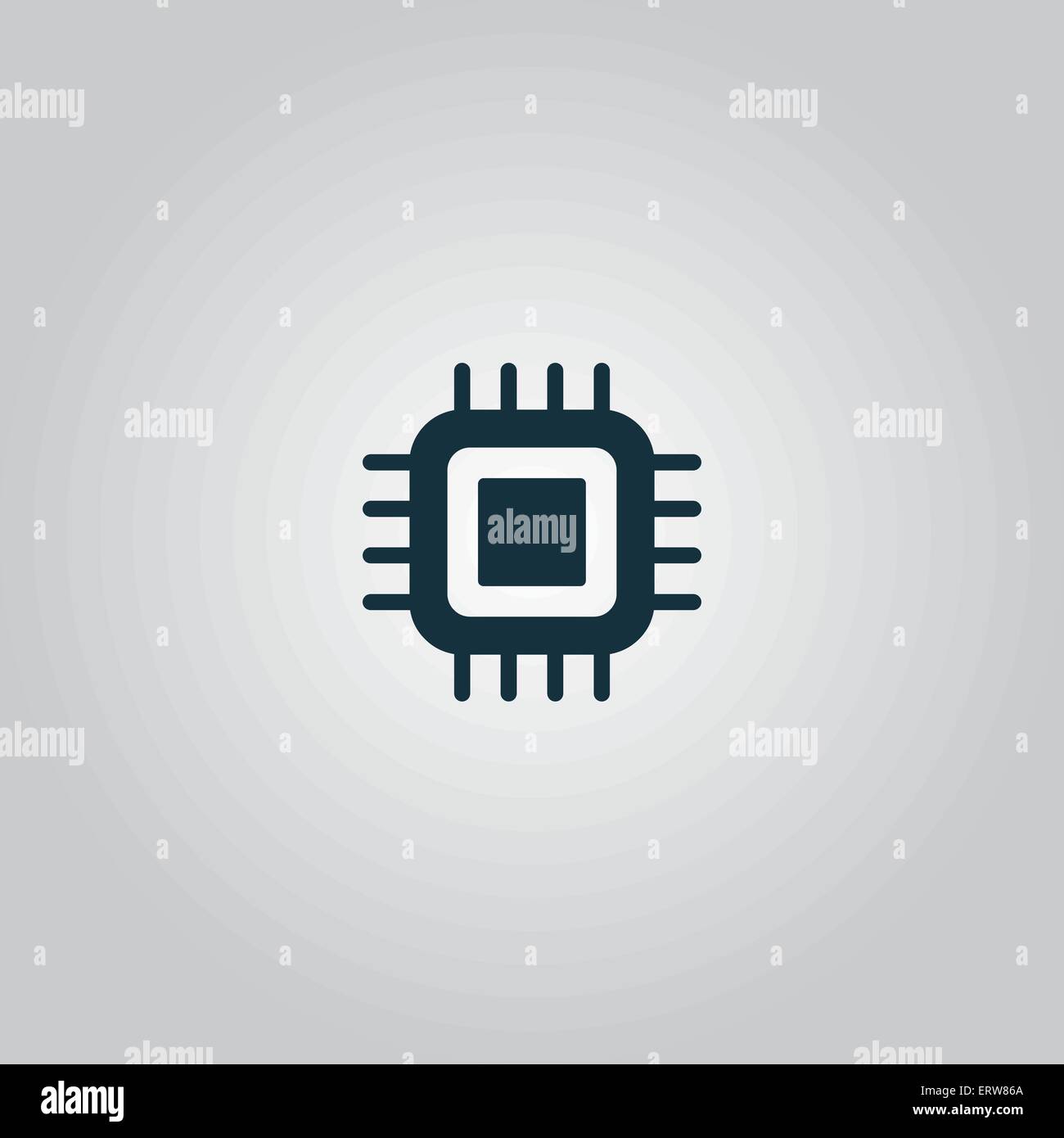 Flat Icon of cpu Stock Vector Image & Art - Alamy