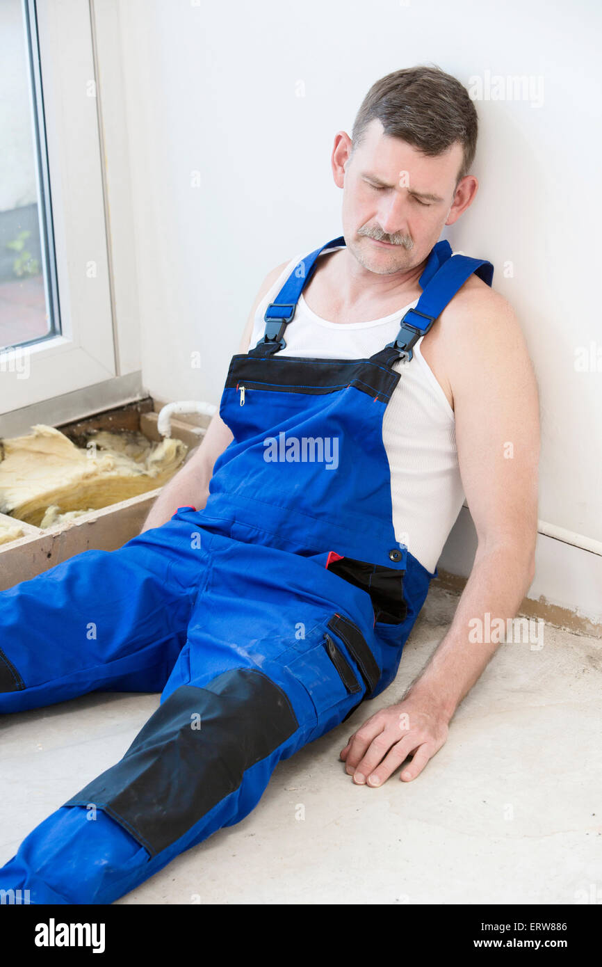 Carpenter sleeping on job hi-res stock photography and images - Alamy