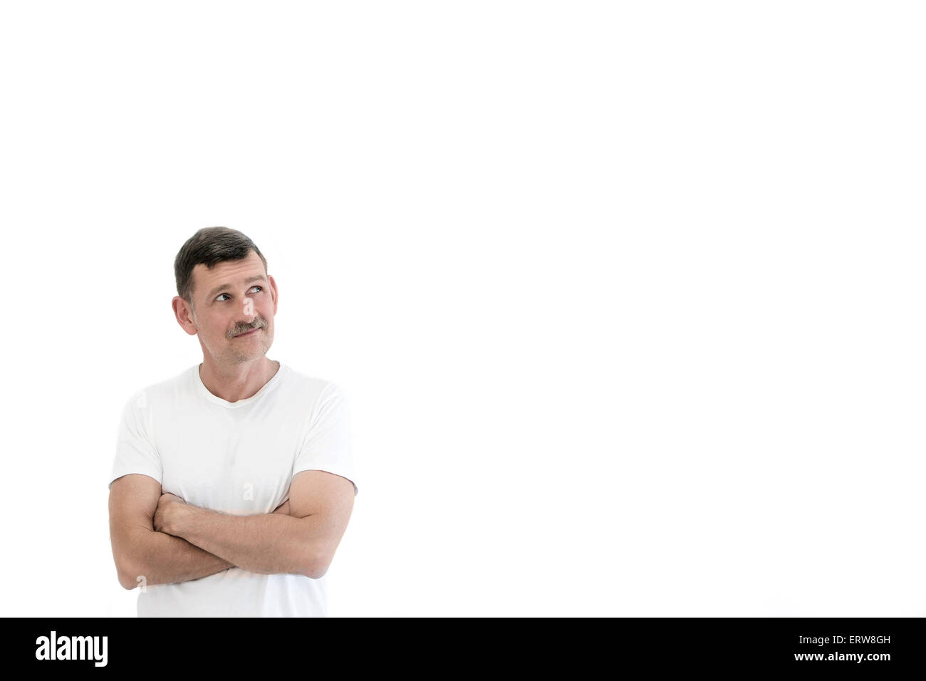 Portrait man white mustache Cut Out Stock Images & Pictures - Alamy