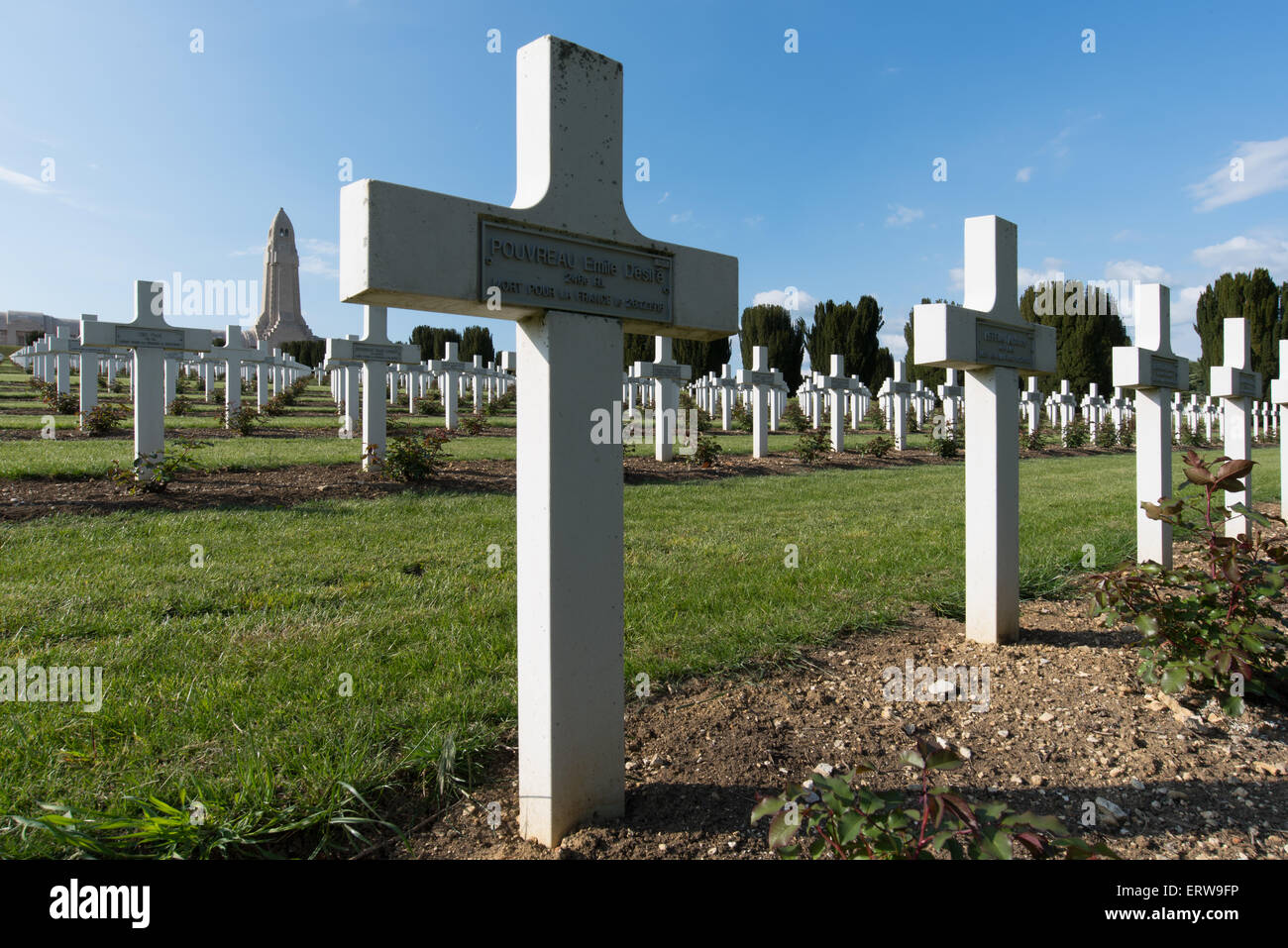 French National Cemetery of Douaumont with Ossuary of Douaumont, Verdun ...