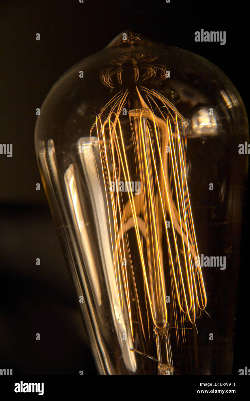 Decorative antique edison style filament light bulb Stock Photo - Alamy