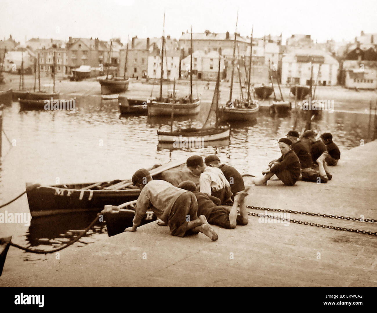 St. Ives Cornwall Victorian period Stock Photo - Alamy