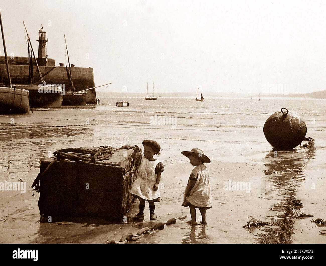 St. Ives Cornwall Victorian period Stock Photo - Alamy