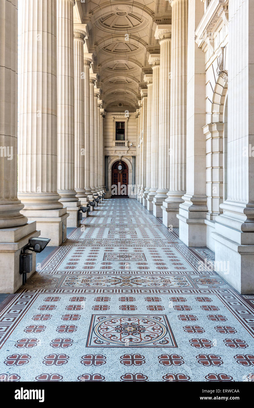 Parliament House in Melbourne, the seat of the Parliament of Victoria ...