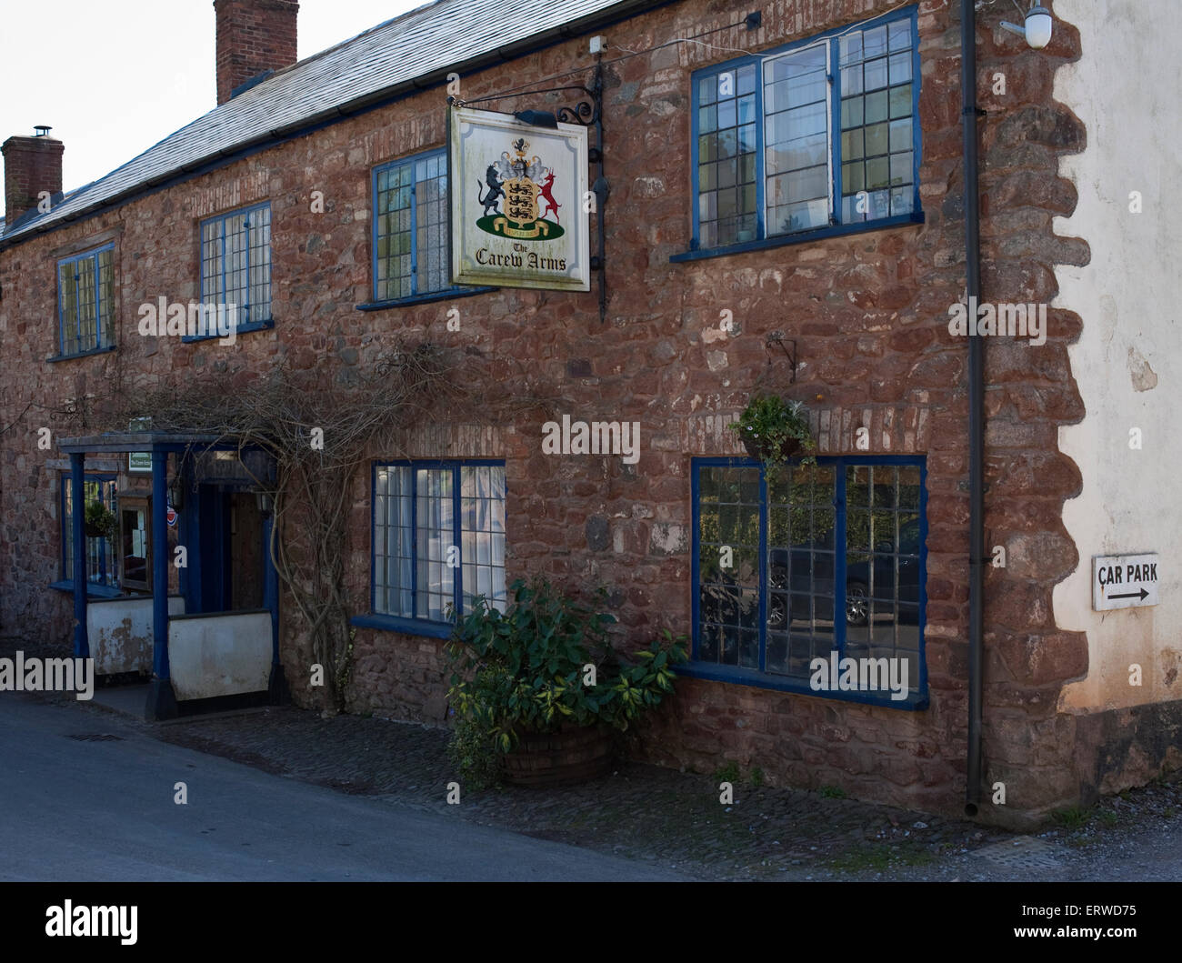 the Carew arms public house, Crowcombe, somerset UK Stock Photo - Alamy