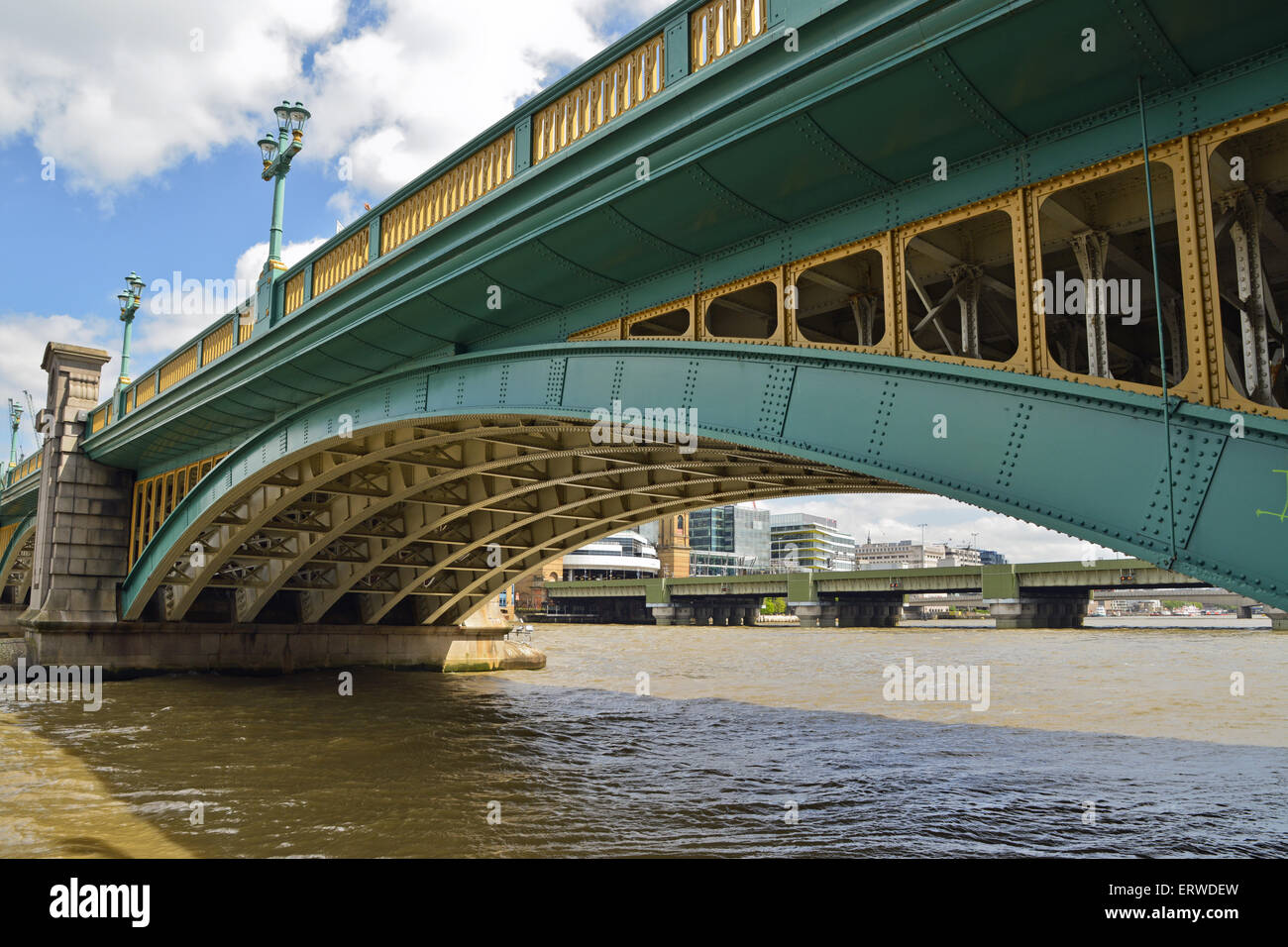 Bridge structure over the River Thames London United Kingdom Stock ...