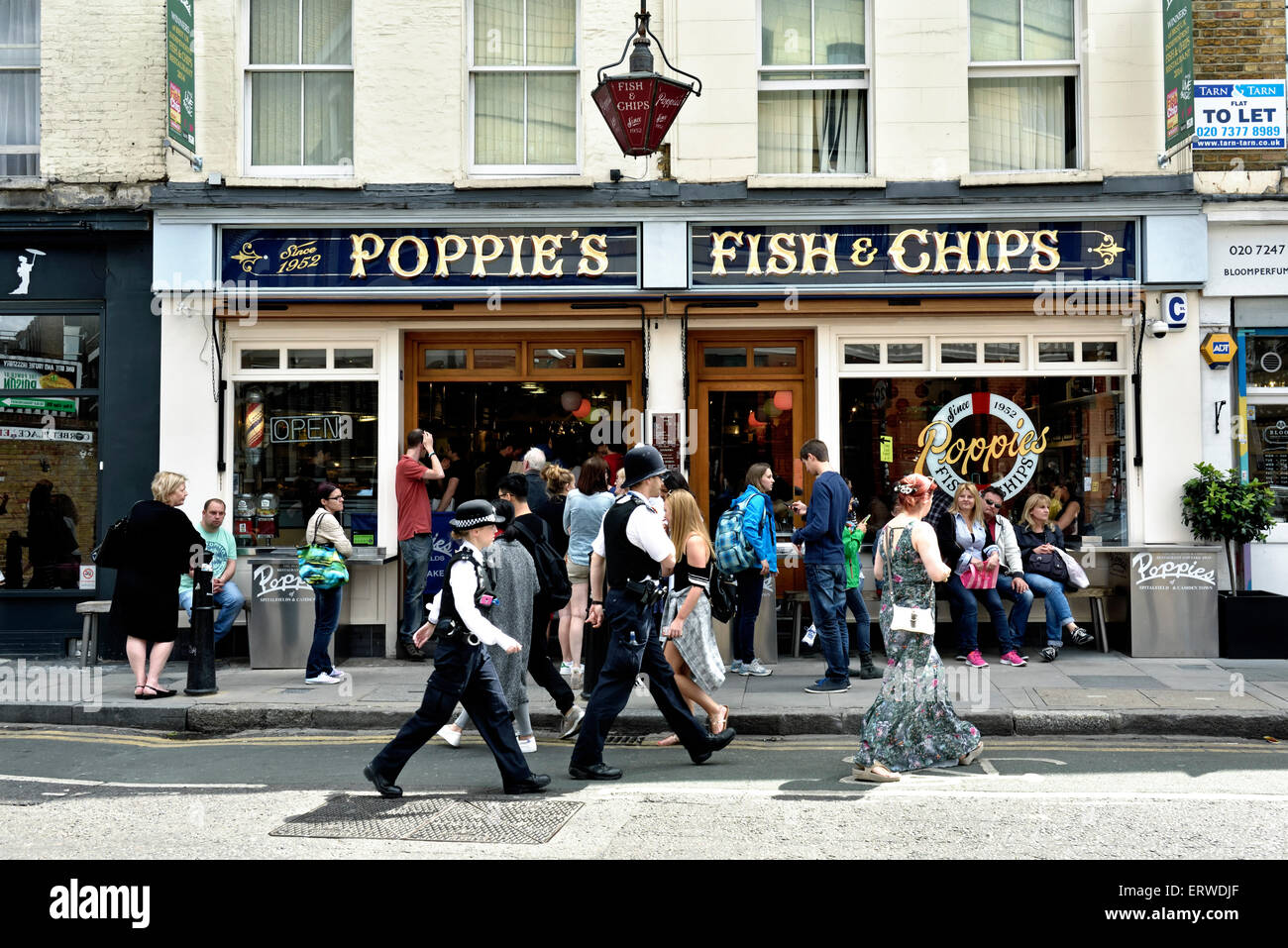 Poppie's Fish & Chips, shop Spitalfields, London Borough of Tower ...