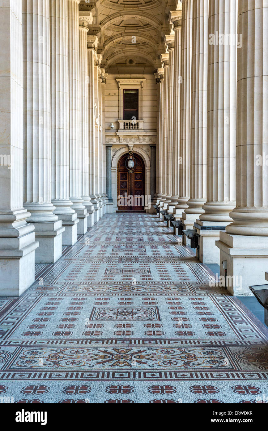 Parliament House in Melbourne, the seat of the Parliament of Victoria ...