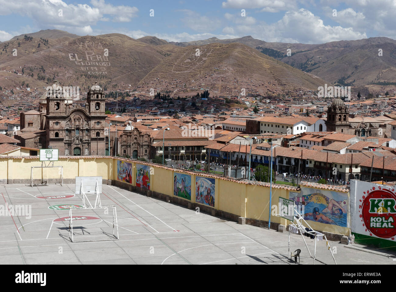 A rooftop football (soccer) field in Cusco, Peru Stock Photo - Alamy