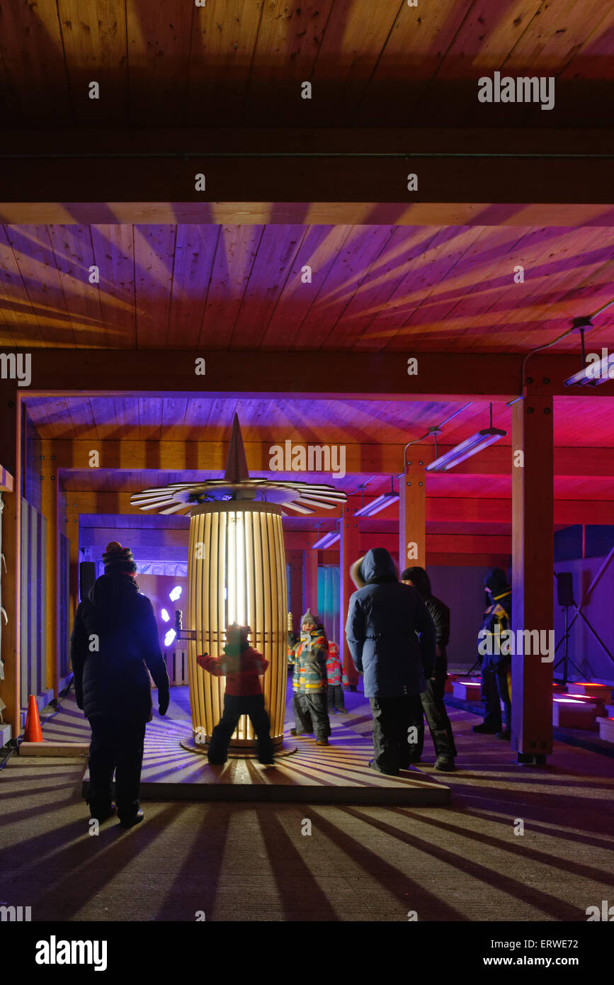 People playing with a light game Stock Photo - Alamy