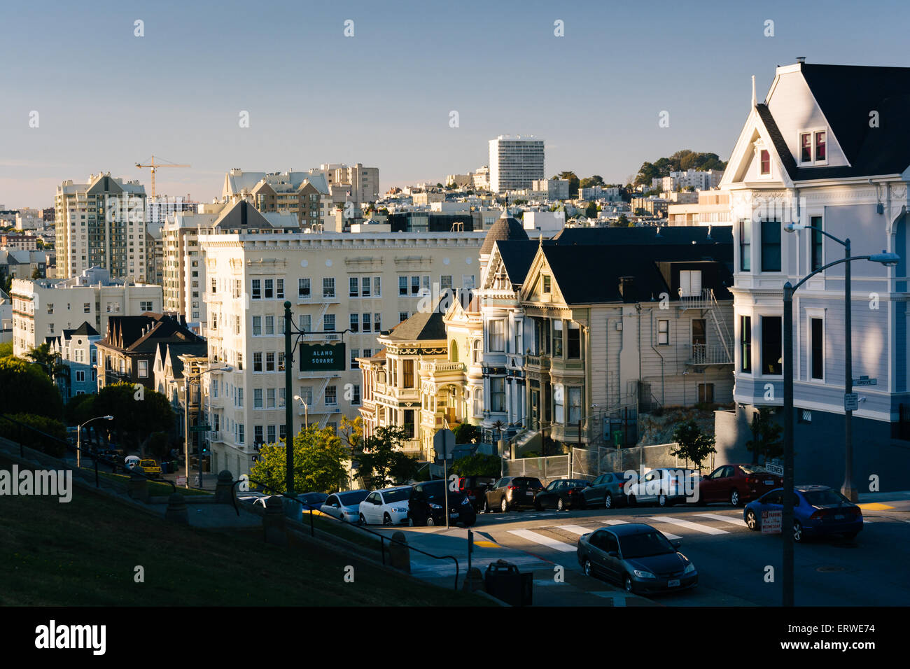 Buildings at Alamo Square, in San Francisco, California Stock Photo - Alamy
