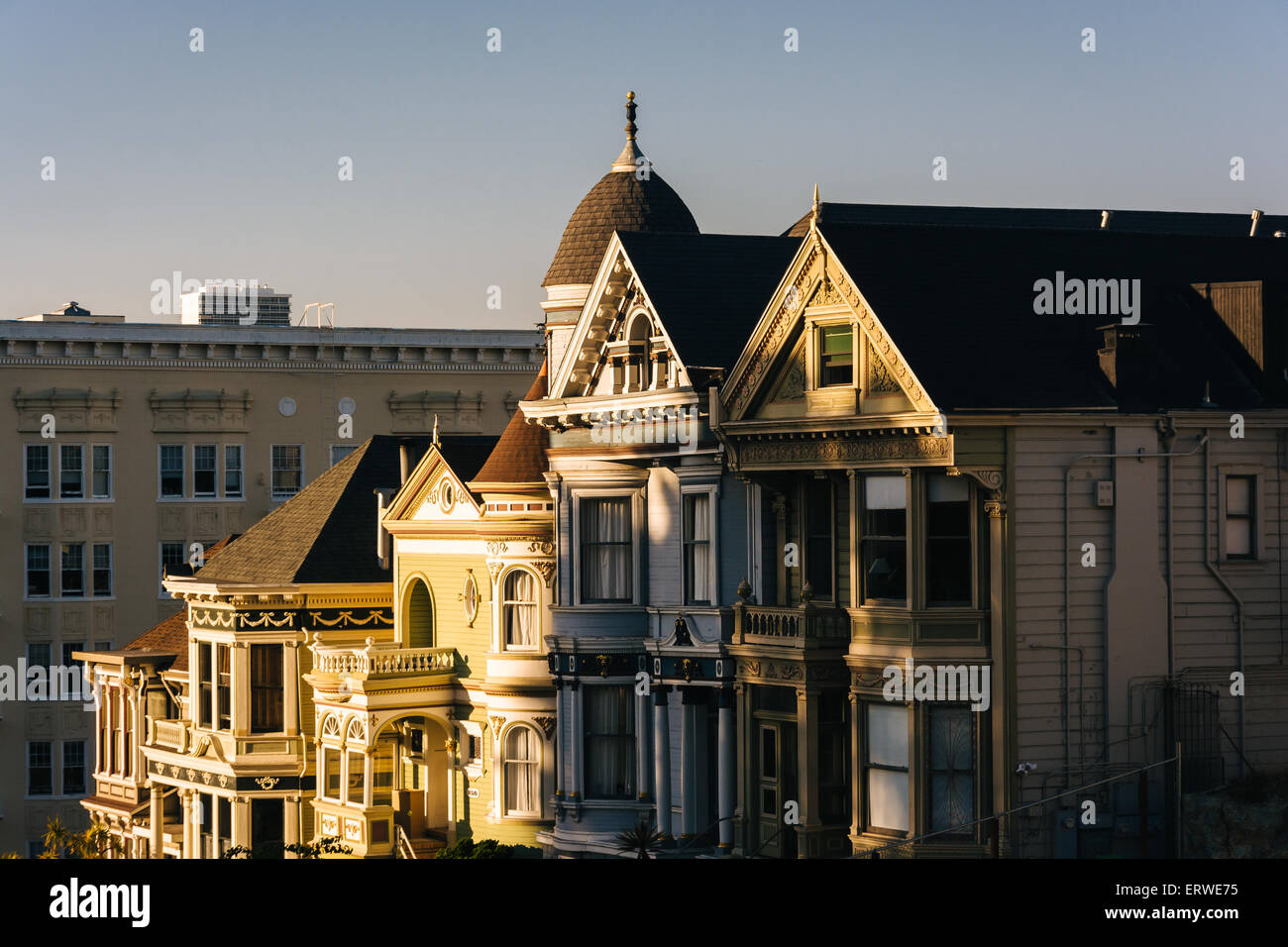Buildings at Alamo Square, in San Francisco, California Stock Photo - Alamy