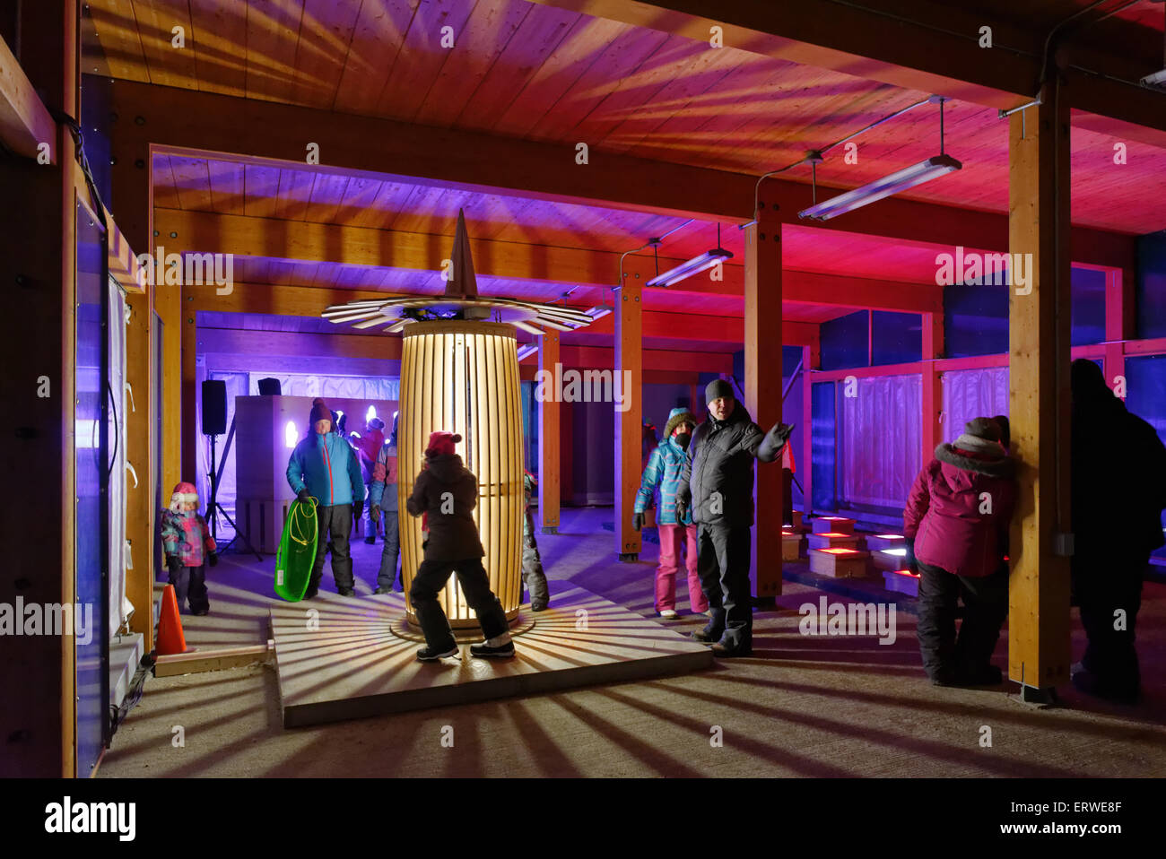 People playing with a light game Stock Photo - Alamy