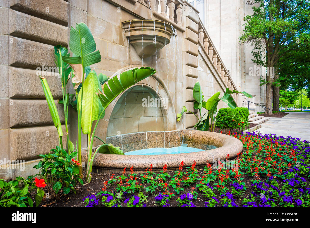 Gardens outside the Cathedral of Learning, at the University of ...