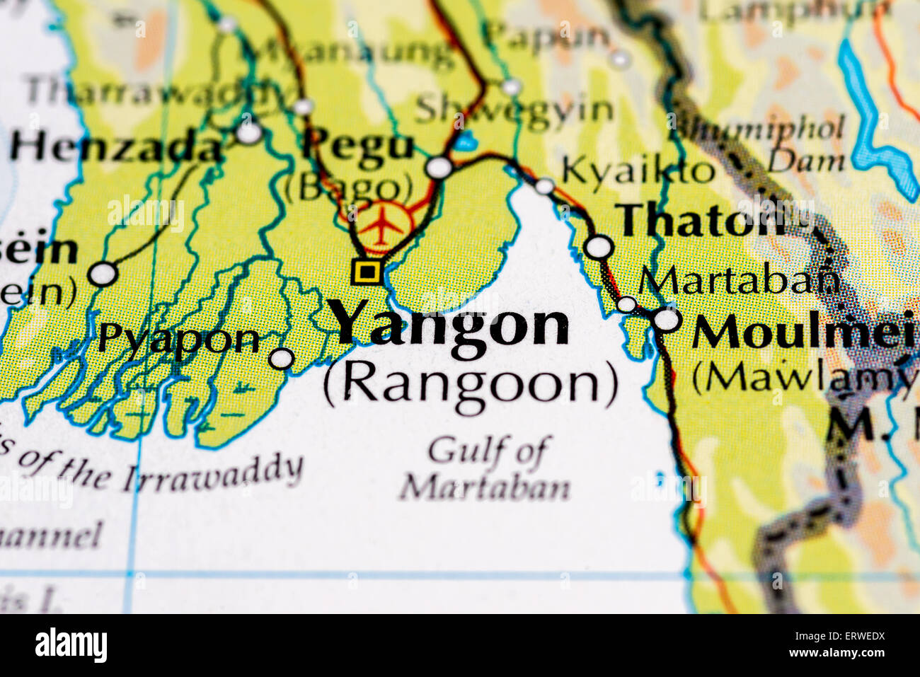 Myanmar map hi-res stock photography and images - Alamy