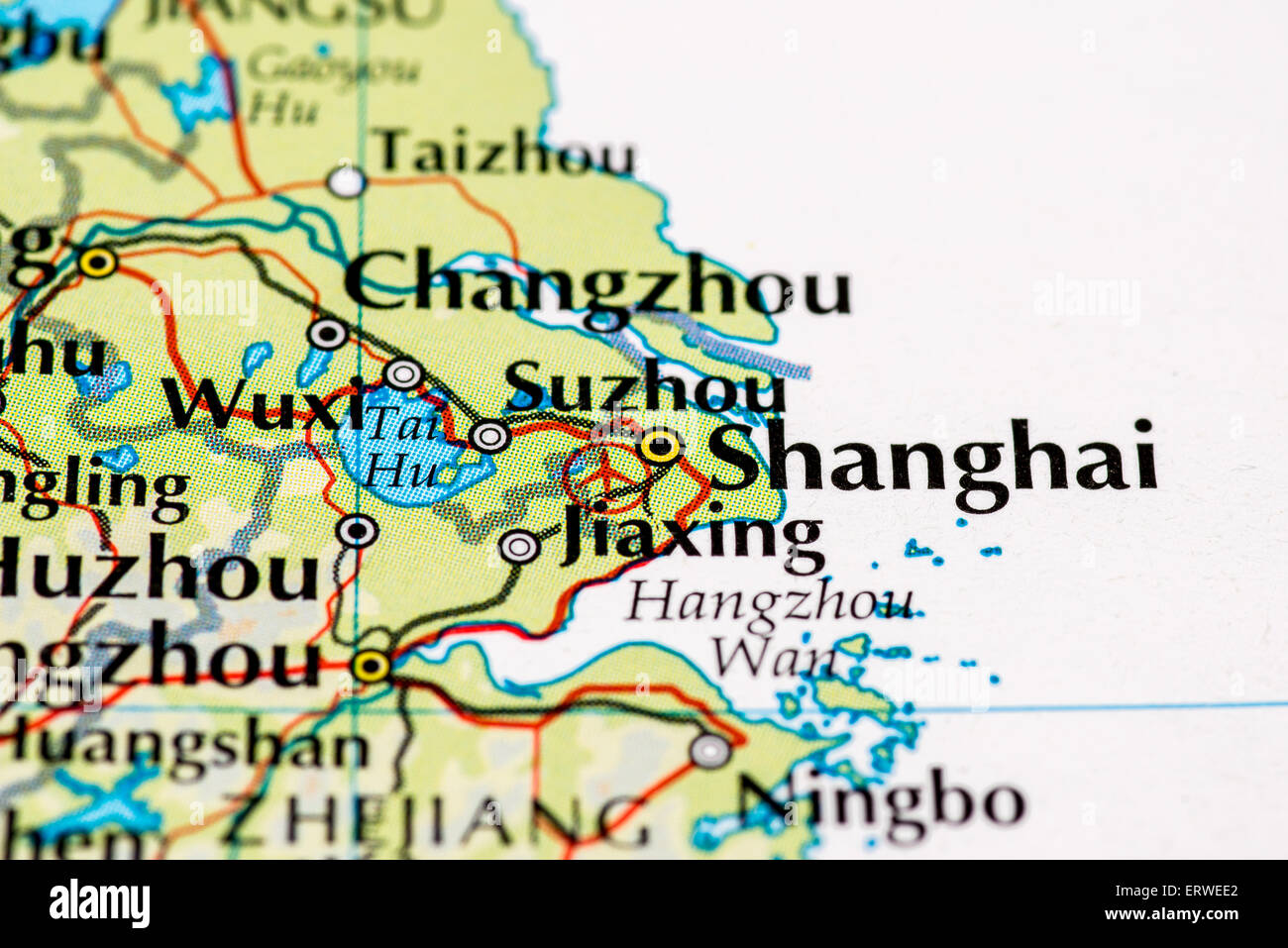 Shanghai map hi-res stock photography and images - Alamy