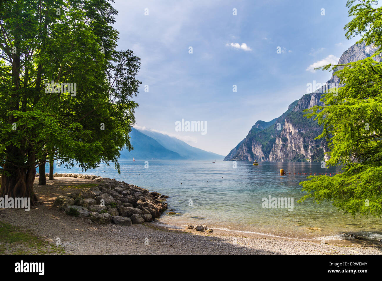 a spring morning at the Lake of Garda, Italy Stock Photo - Alamy