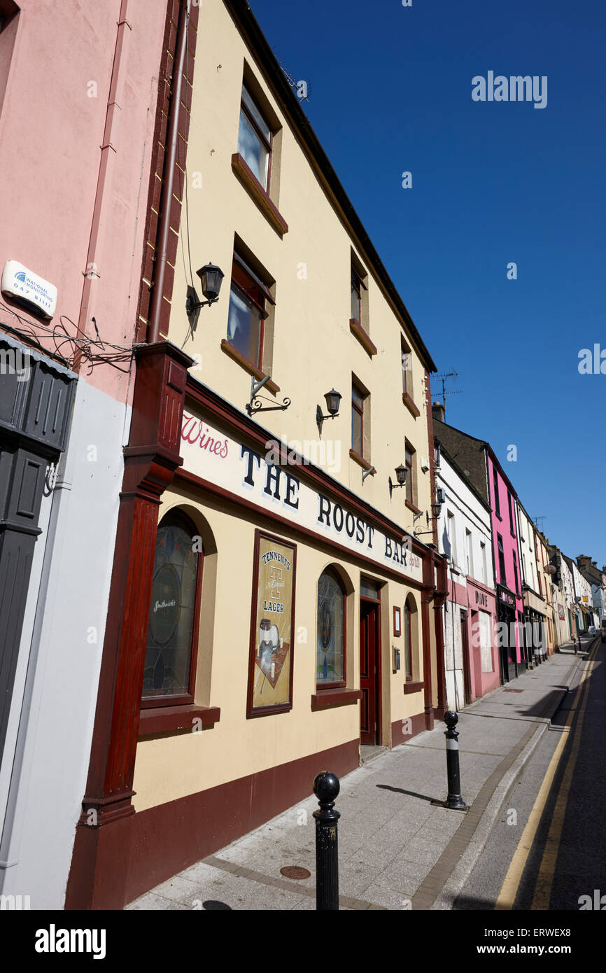 shops and the roost bar on steep fermanagh street Clones county ...