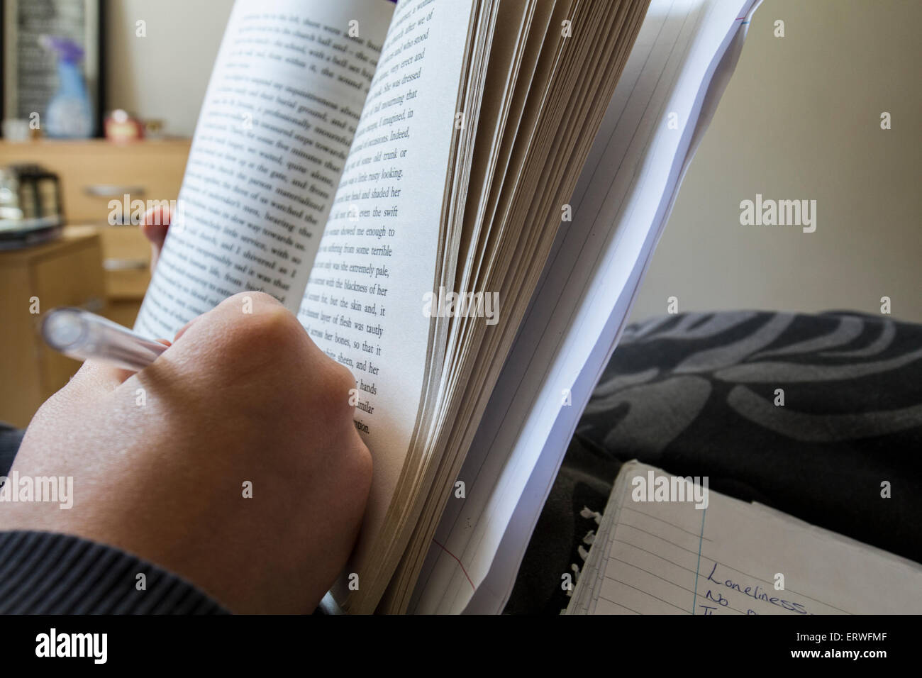 student homework and studying for exams Stock Photo - Alamy