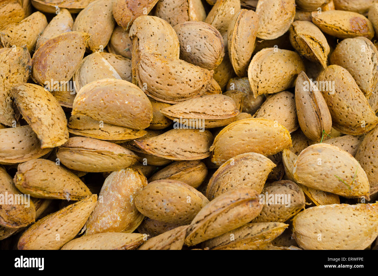 A closeup of some almonds nuts Stock Photo - Alamy