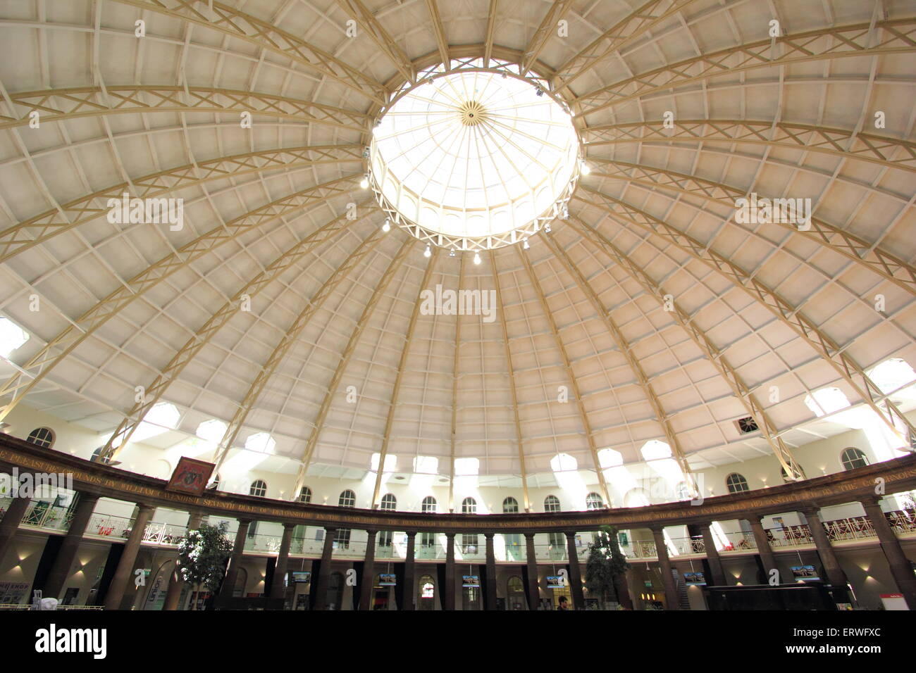 Interior of the Devonshire Dome in Buxton, Derbyshire; the largest ...
