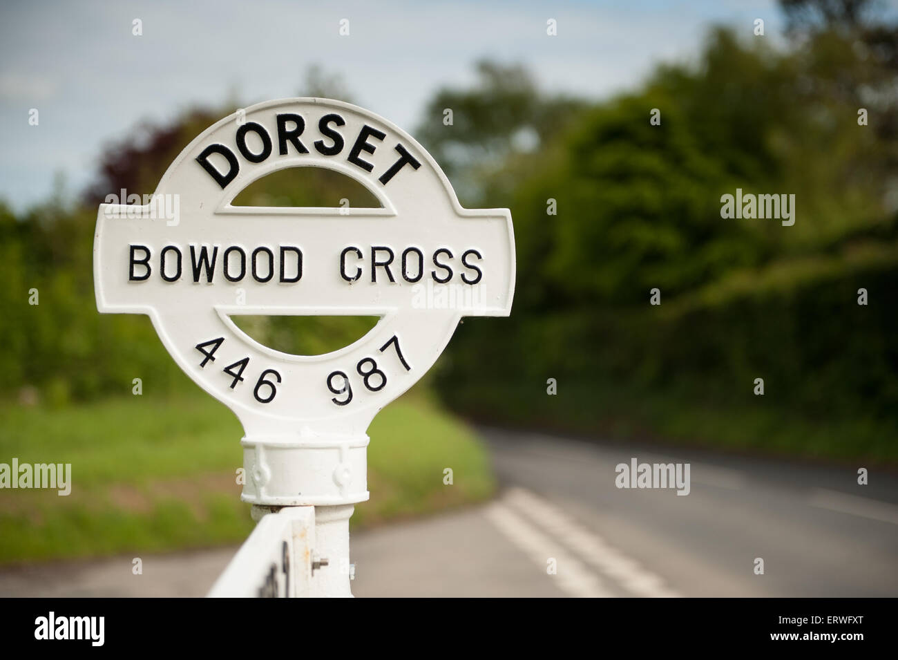 Bowood Cross signpost, Bowood, Dorset, England Stock Photo - Alamy