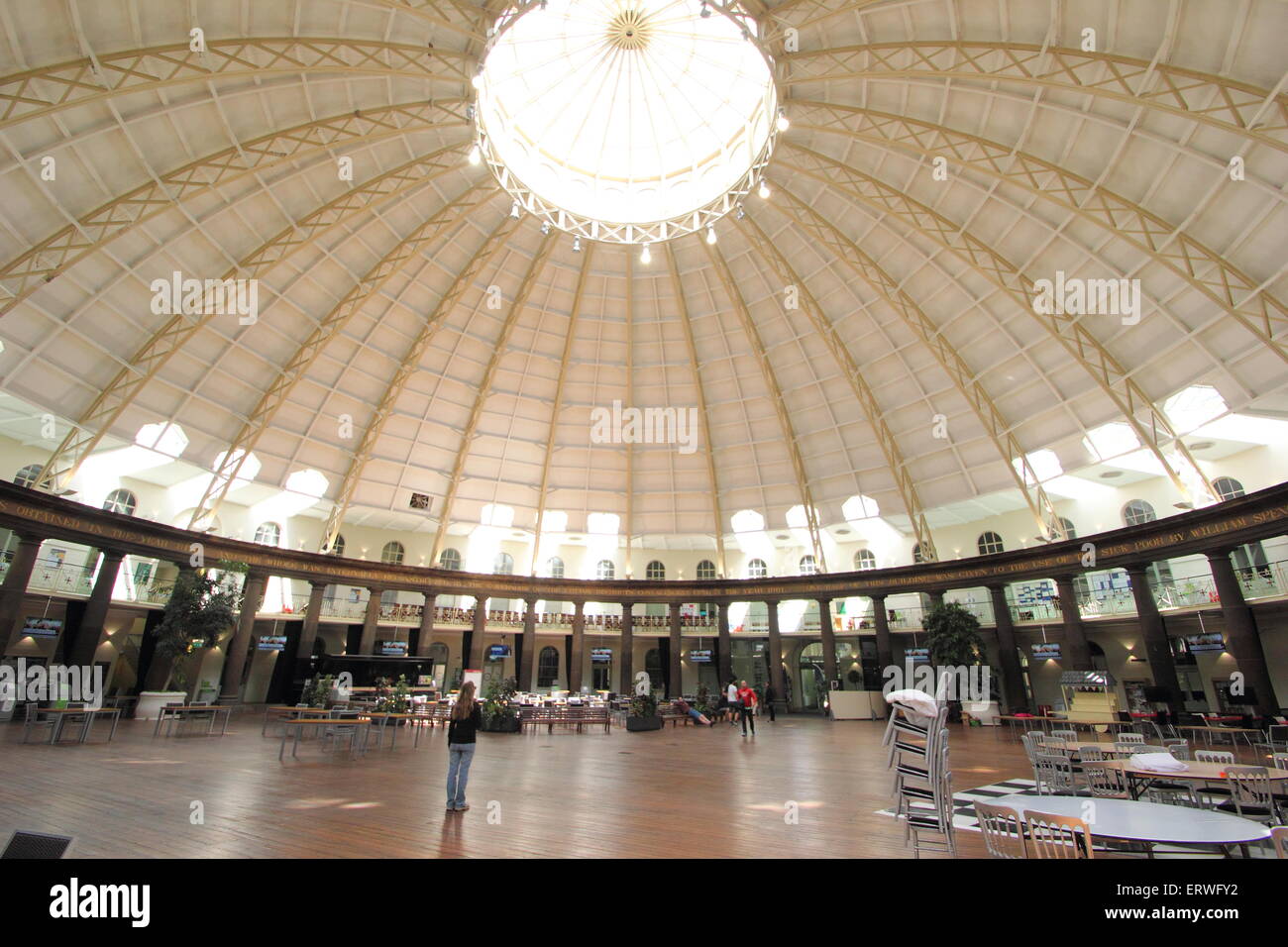 Interior of the Devonshire Dome in Buxton, Derbyshire; the largest ...
