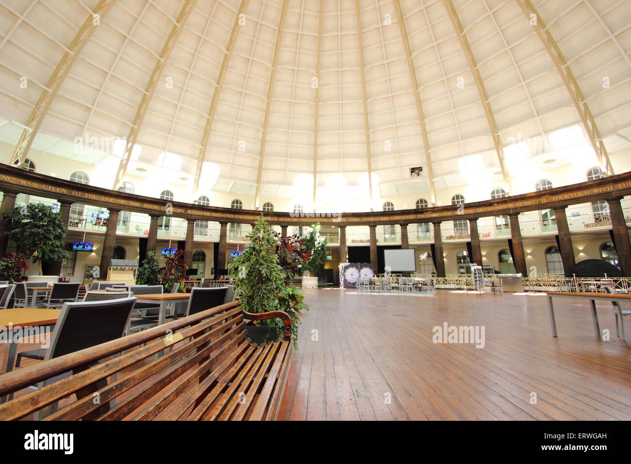Interior of the Devonshire Dome in Buxton, Derbyshire; the largest ...