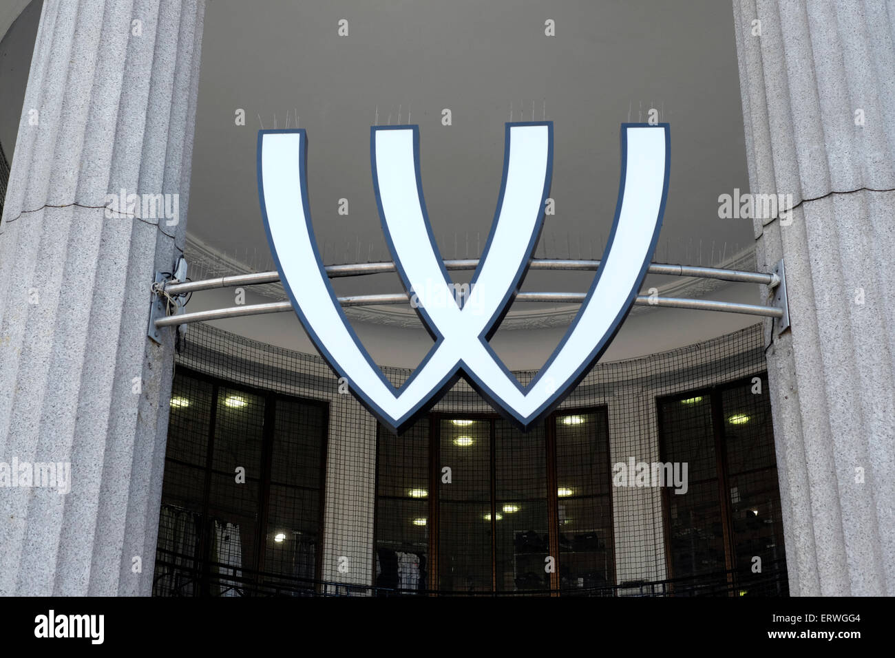 A close -up view of Whiteleys logo Stock Photo - Alamy