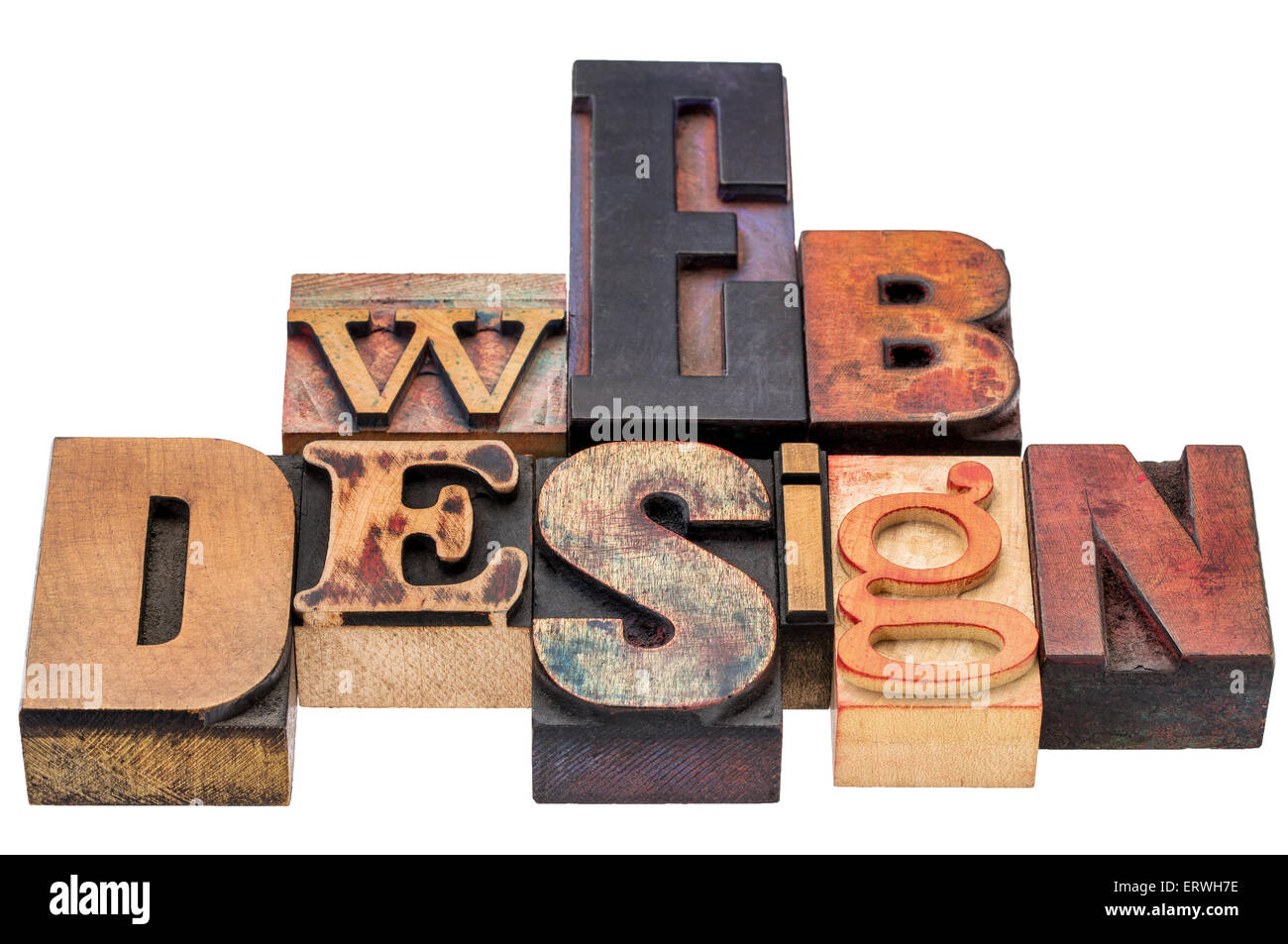 web design typography abstract - isolated text in vintage mixed ...