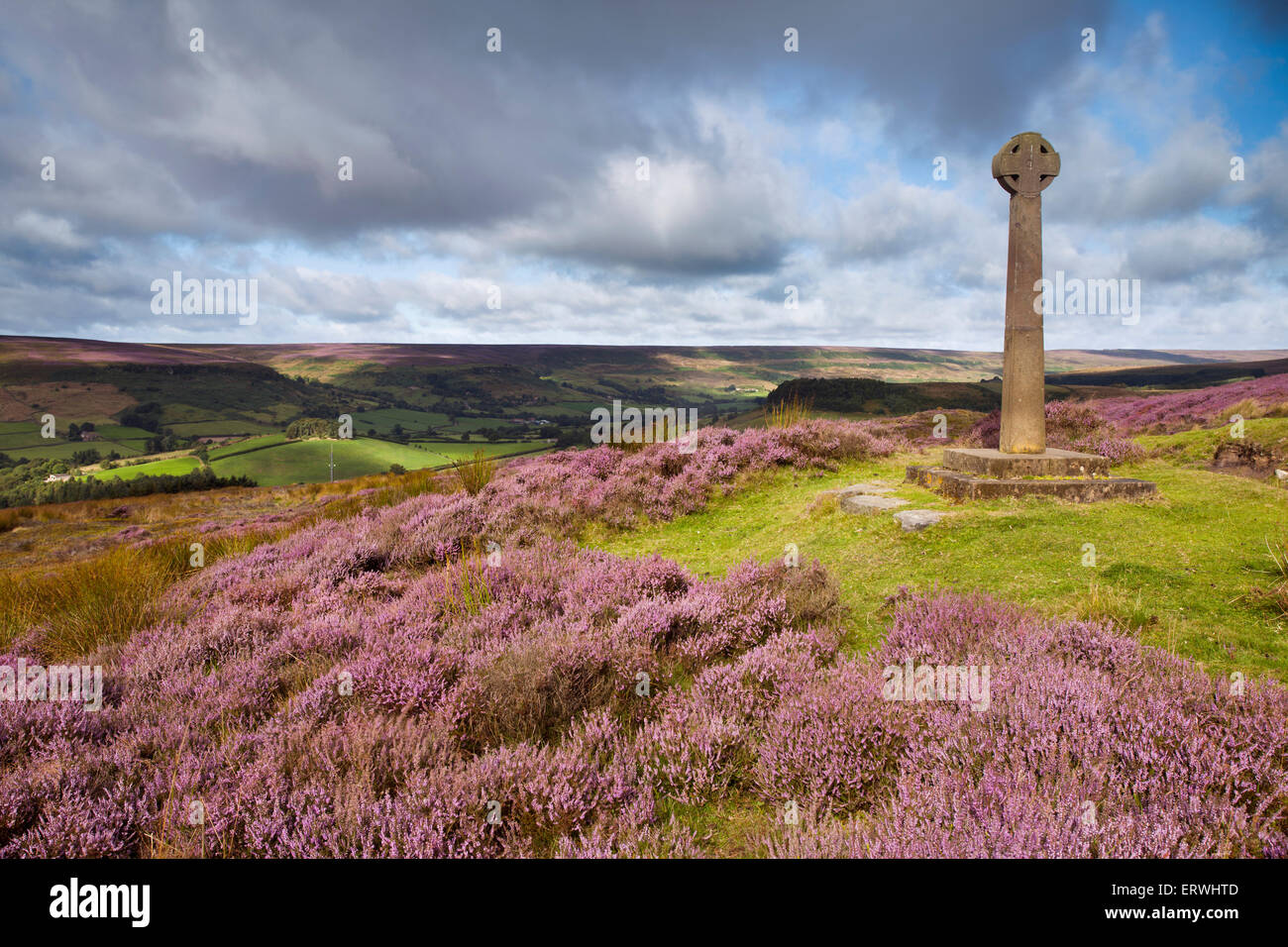 North York Moors, Rosedale Abbey Cross Stock Photo - Alamy