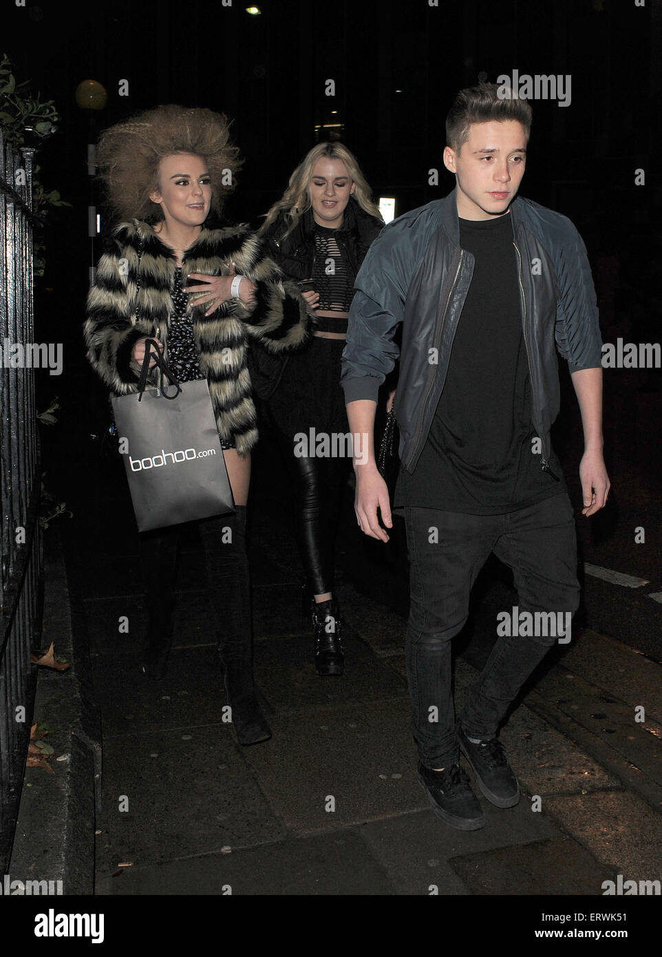 Brooklyn Beckham leaves Kaizen club with Scottish singer Tallia Storm ...