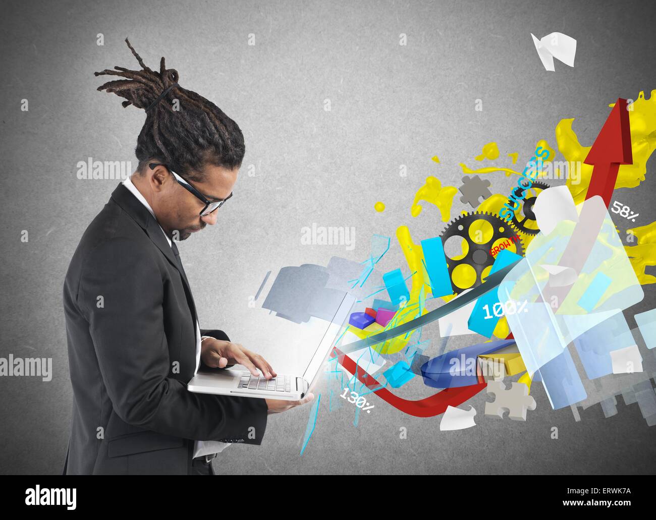 Pc for work Stock Photo - Alamy