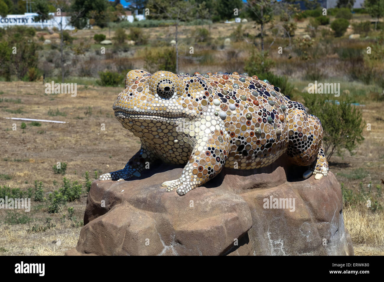 Western Toad Statue in Malibu, California Stock Photo - Alamy
