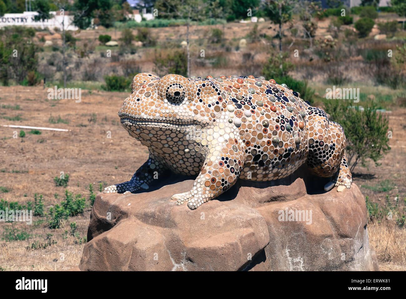 Western Toad Statue in Malibu, California Stock Photo - Alamy