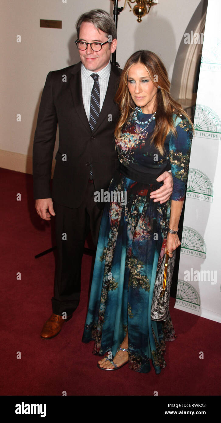 New York, USA. 8th June, 2015. Actor MATTHEW BRODERICK and his wife ...