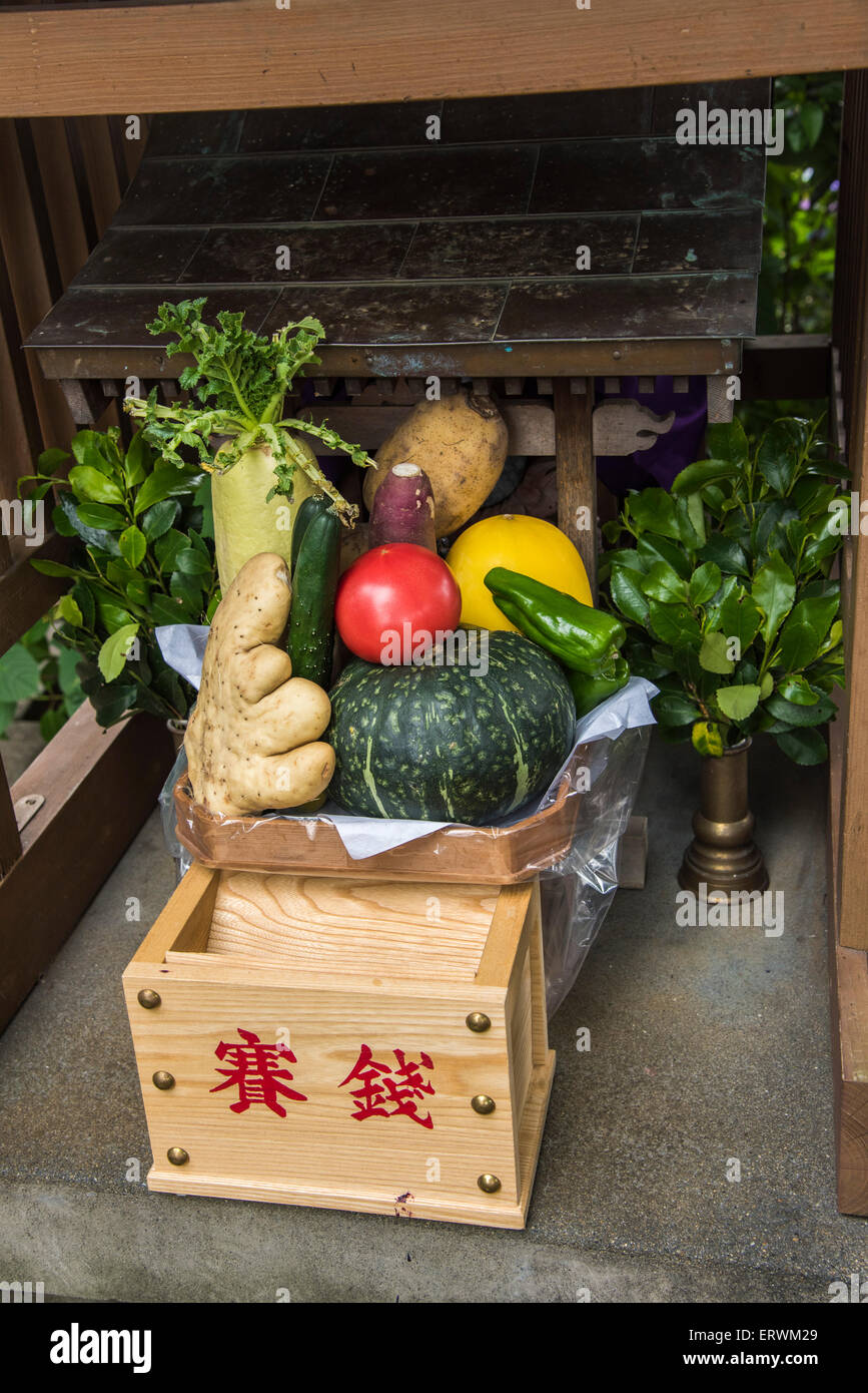 Offerings vegetables,Hydrangea Festival, Hakusan Shrine, Bunkyo-Ku ...