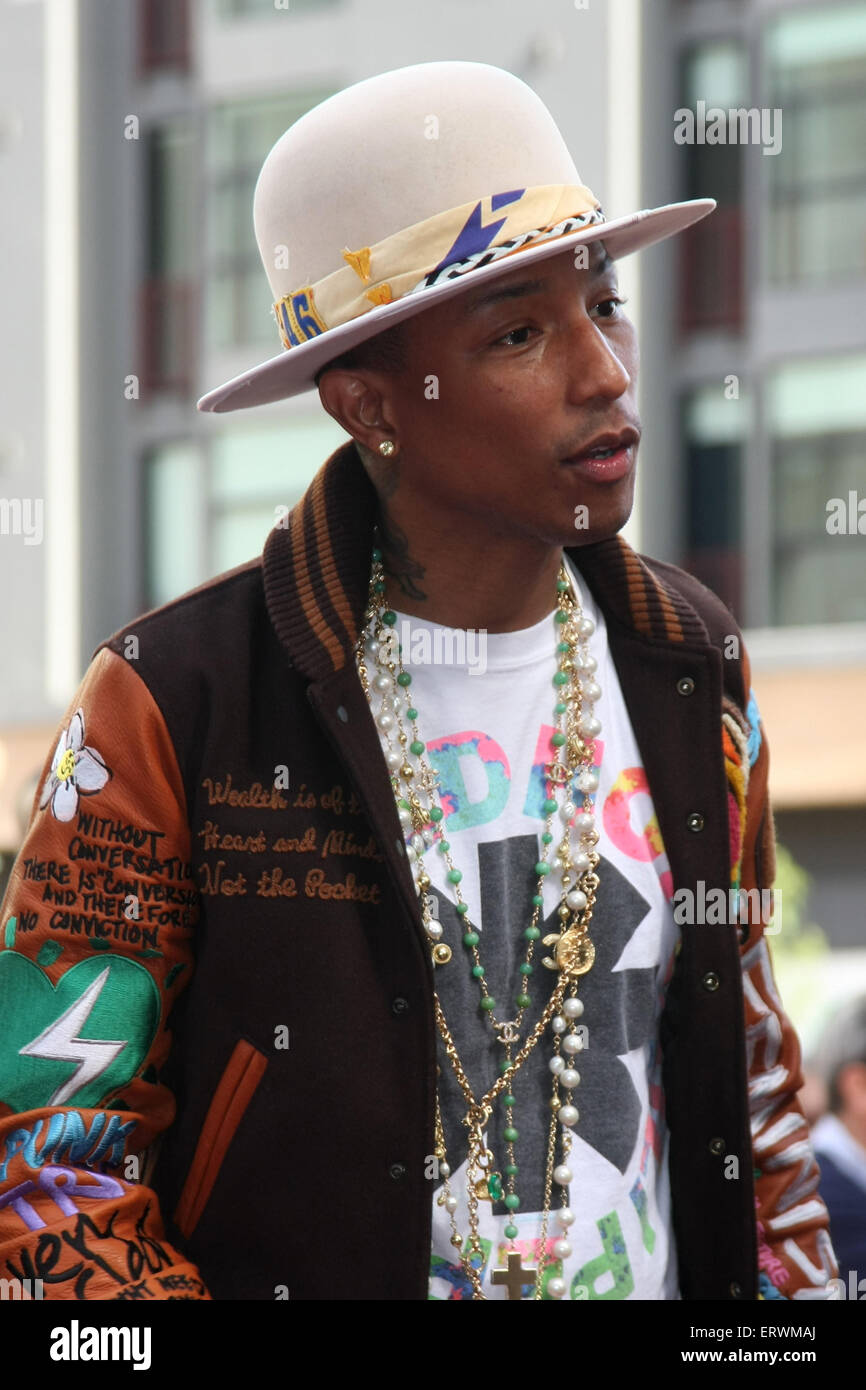 Pharrell Williams Hollywood Walk of Fame Star Ceremony in front of the ...