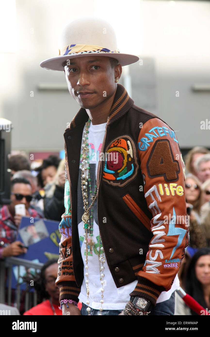 Pharrell Williams Hollywood Walk of Fame Star Ceremony in front of the ...