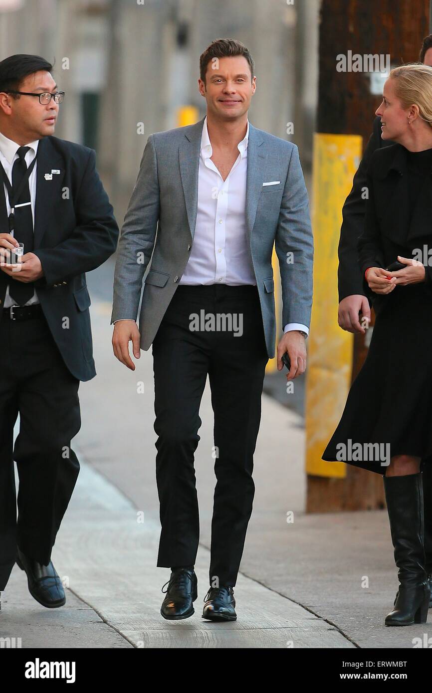 Ryan Seacrest seen arriving for a taping of Jimmy Kimmel Live Featuring ...