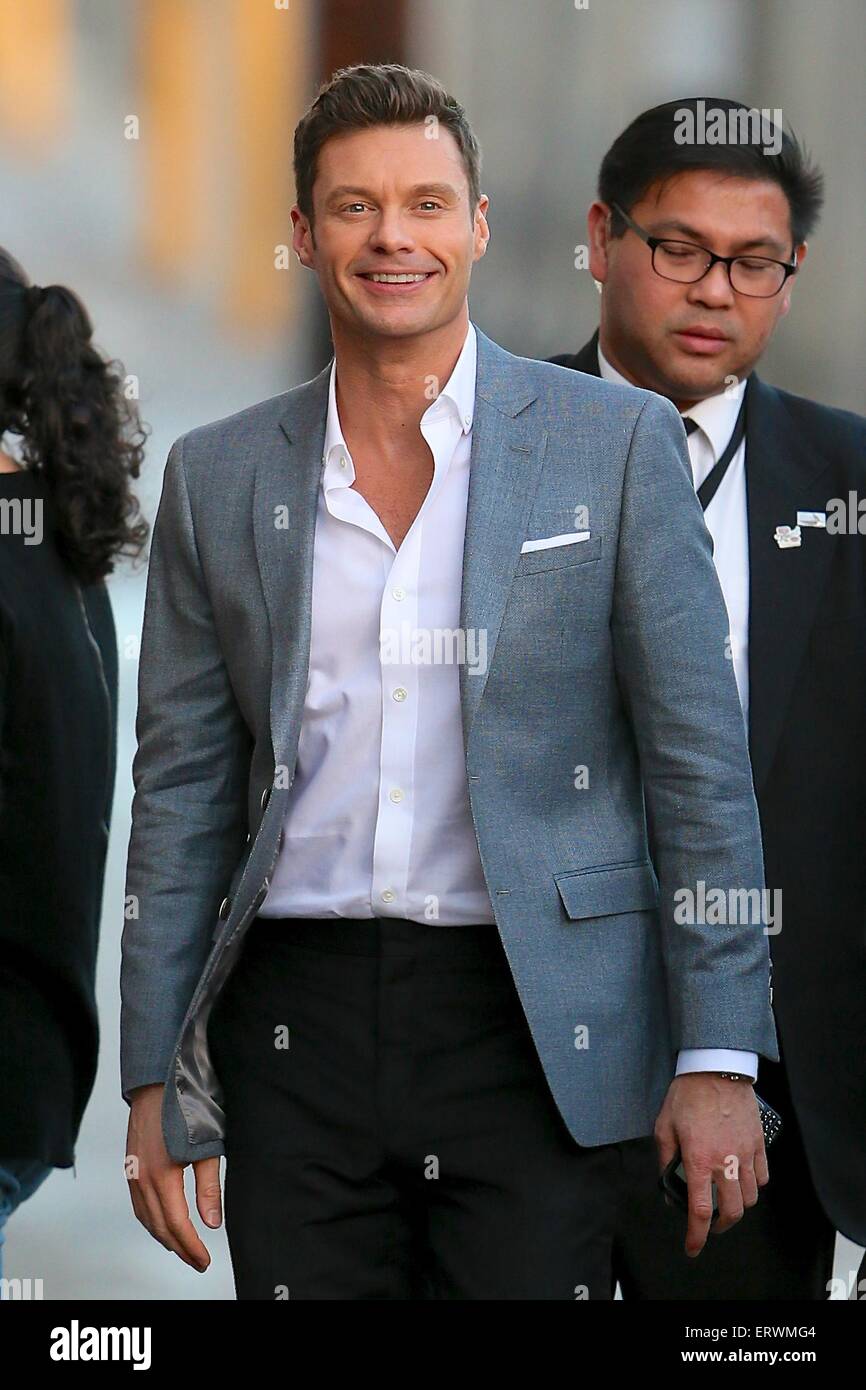 Ryan Seacrest seen arriving for a taping of Jimmy Kimmel Live Featuring ...