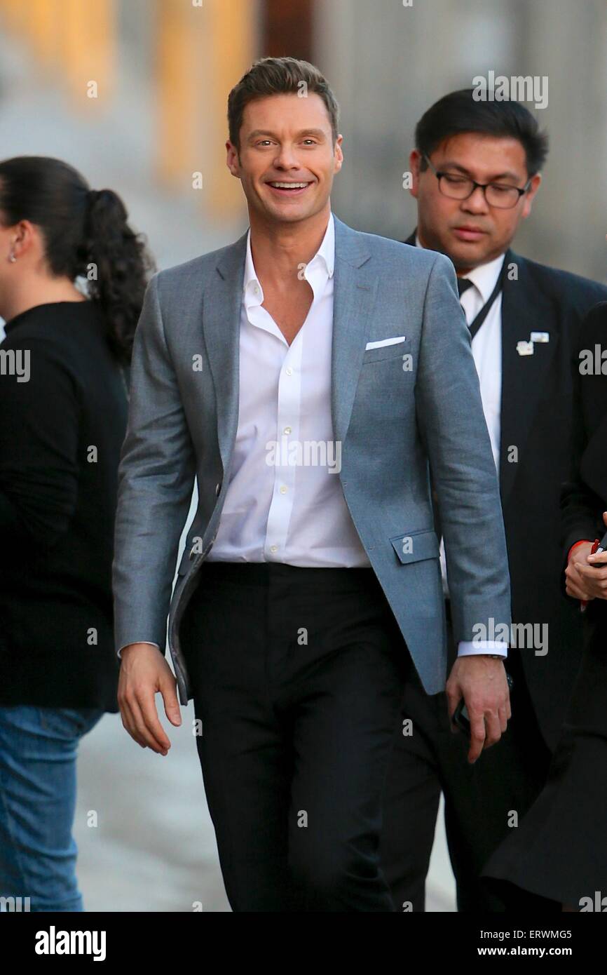 Ryan Seacrest seen arriving for a taping of Jimmy Kimmel Live Featuring ...