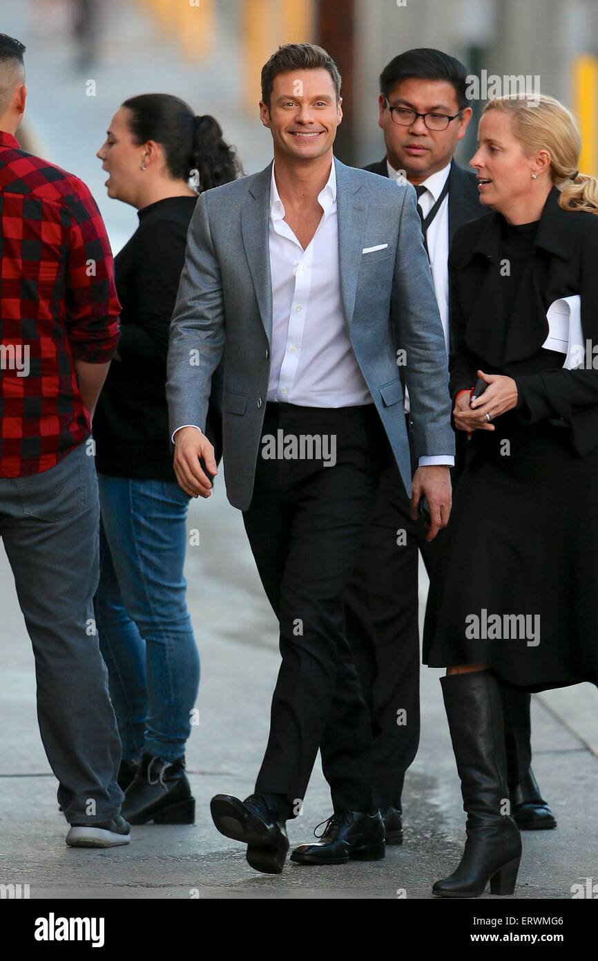 Ryan Seacrest seen arriving for a taping of Jimmy Kimmel Live Featuring ...
