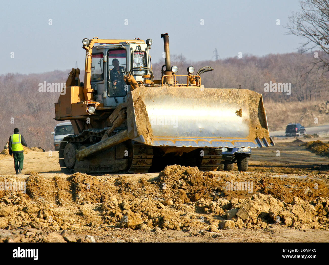 construction heavy machinery at work Stock Photo - Alamy