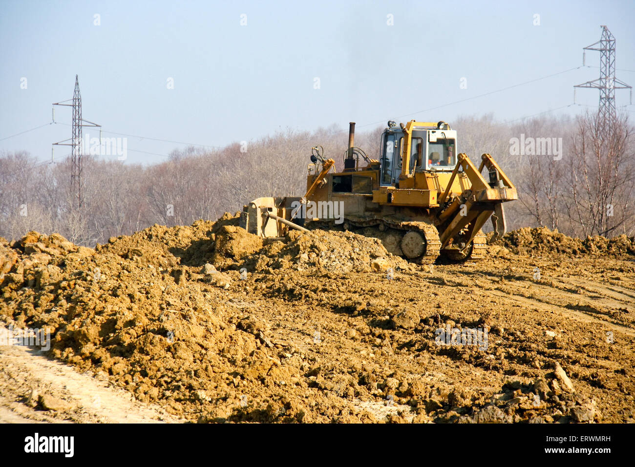 construction heavy machinery at work Stock Photo - Alamy